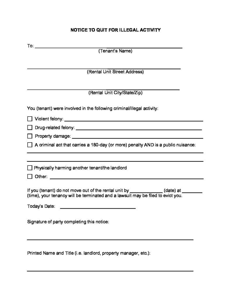 Eviction Notice Colorado Template